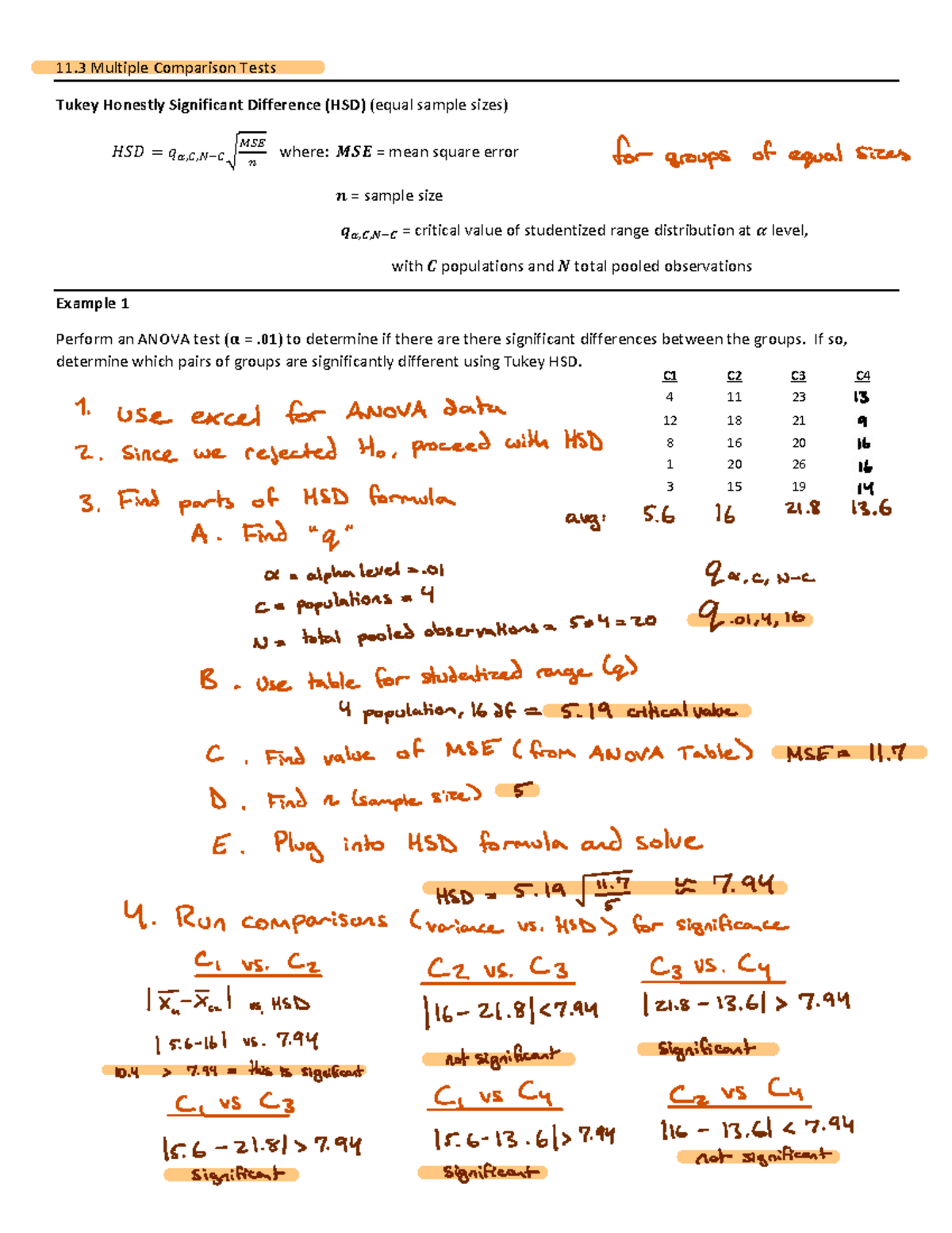 STAT 183 post-hoc worksheet - 11 Multiple Comparison Tests Tukey ...