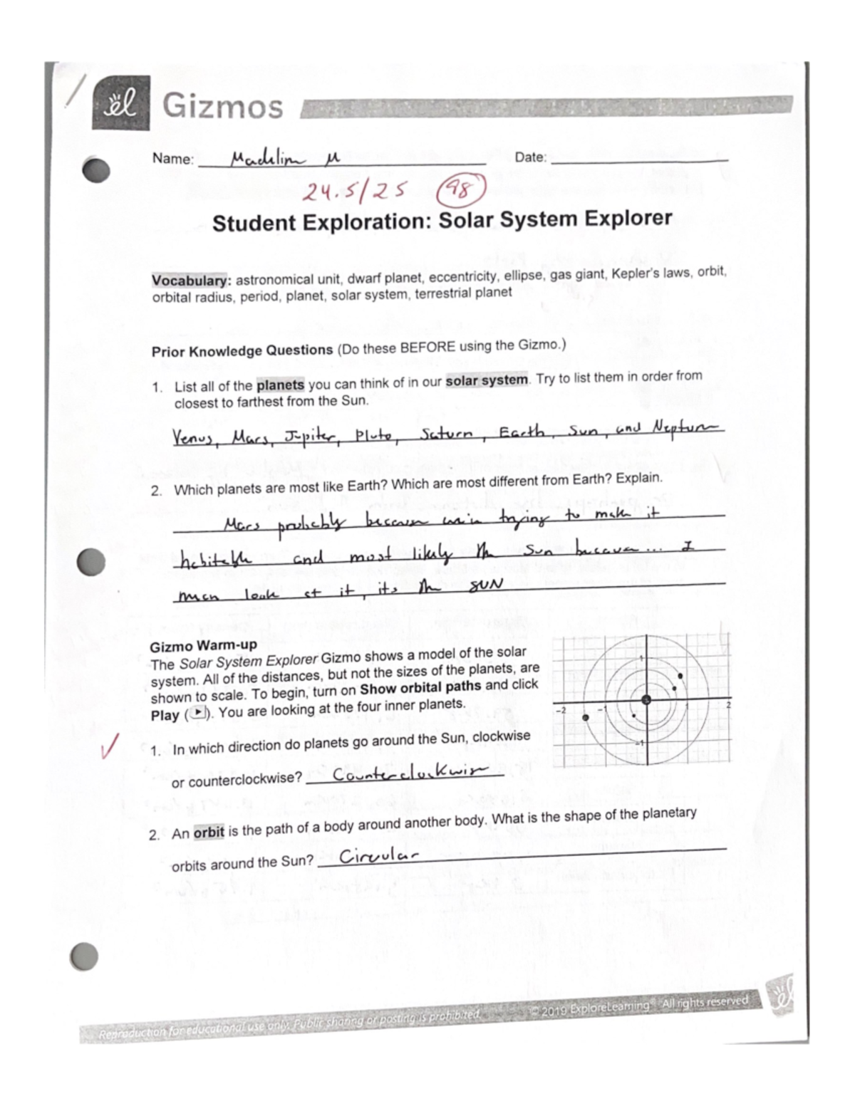 Solar System Gizmo - Studocu