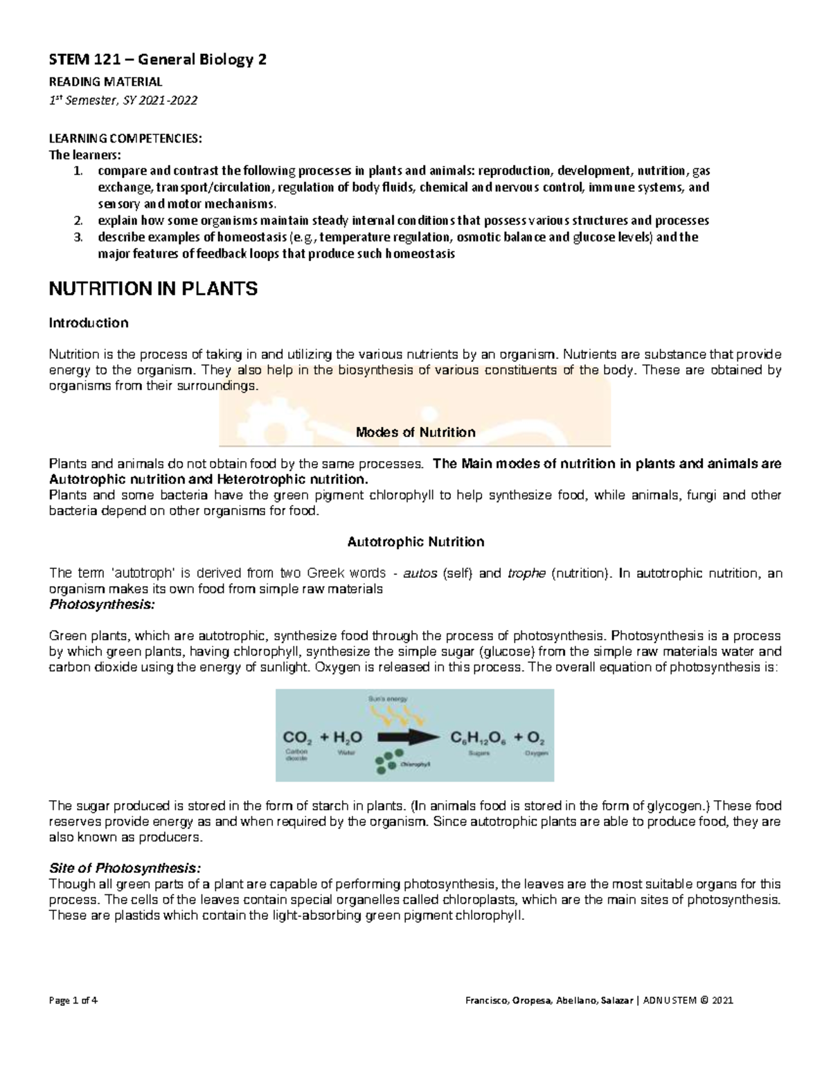12-Reading Material Nutrition IN Plants - READING MATERIAL 1 st ...