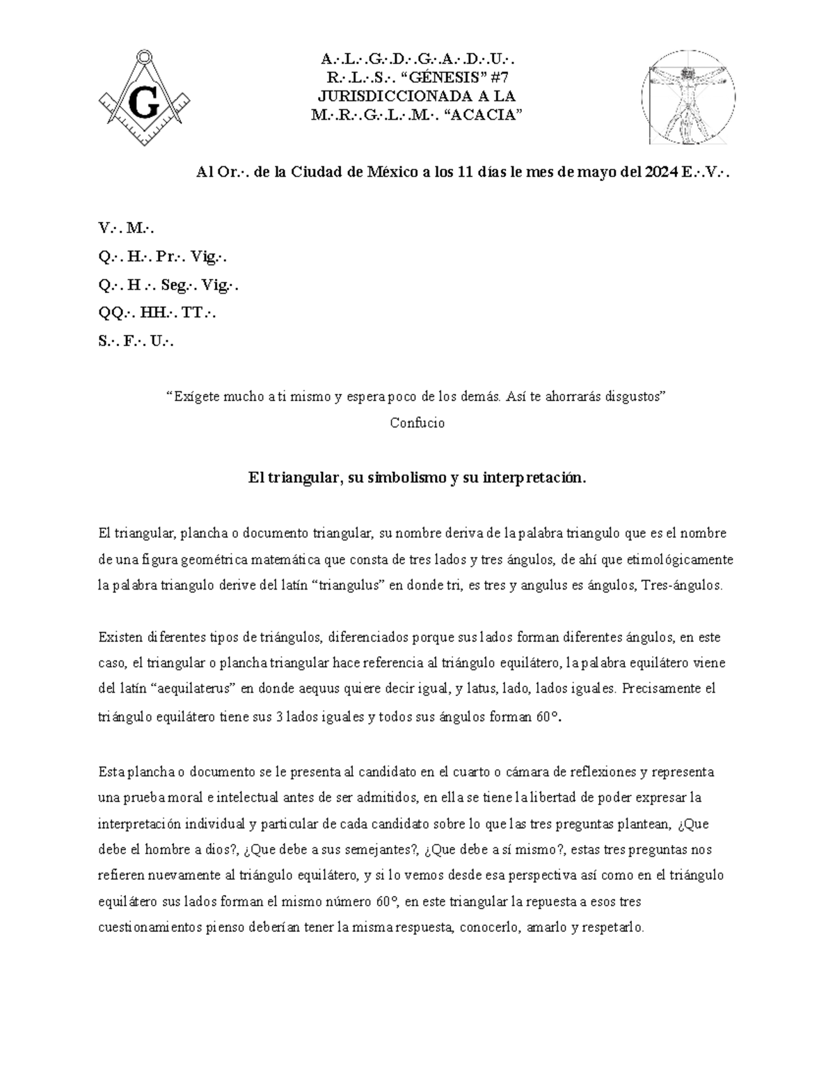 EL Triangular, SU Simbolismo Y Significado - A.·.L.·.G.·.D.·.G.·.A.·.D.·.U.·. R.·.L.·.S ...