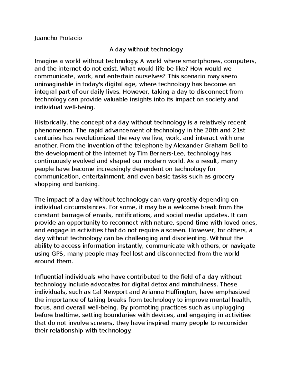 The Information Age Protacio - Juancho Protacio A day without ...