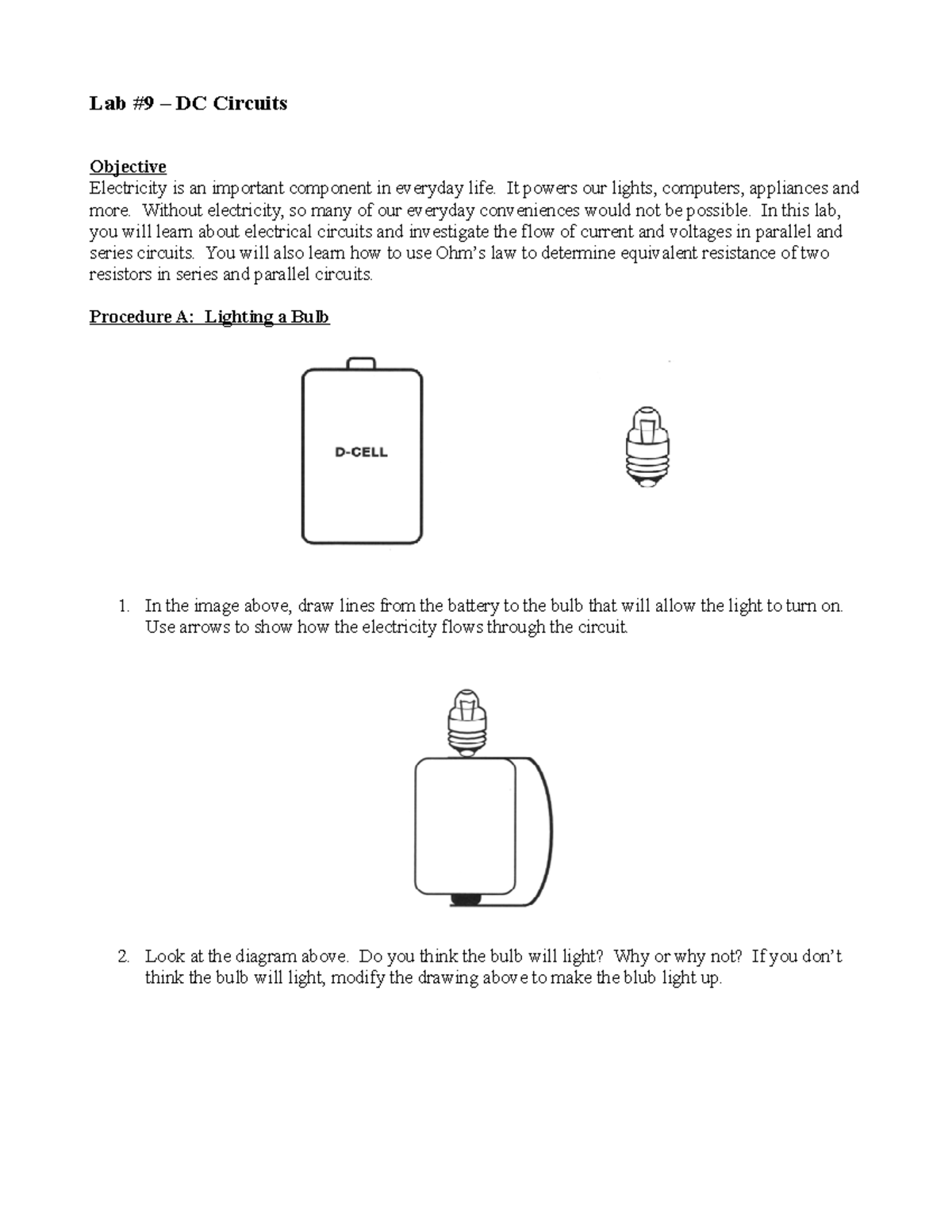 Lab 9 - DC Circuits - Physics 2 is an algebra-based, introductory ...