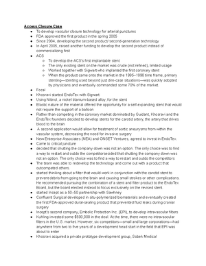 Genzyme Case Notes - HBS Case Analysis - Genzyme Case Synvisc-One will ...