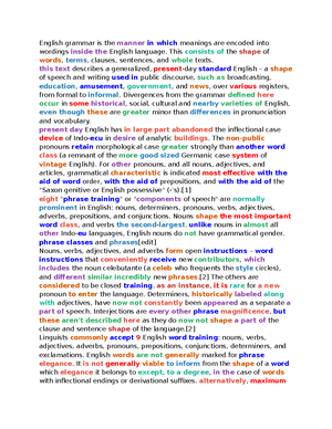 Basic English Skills Essay - English is a universal language that is ...
