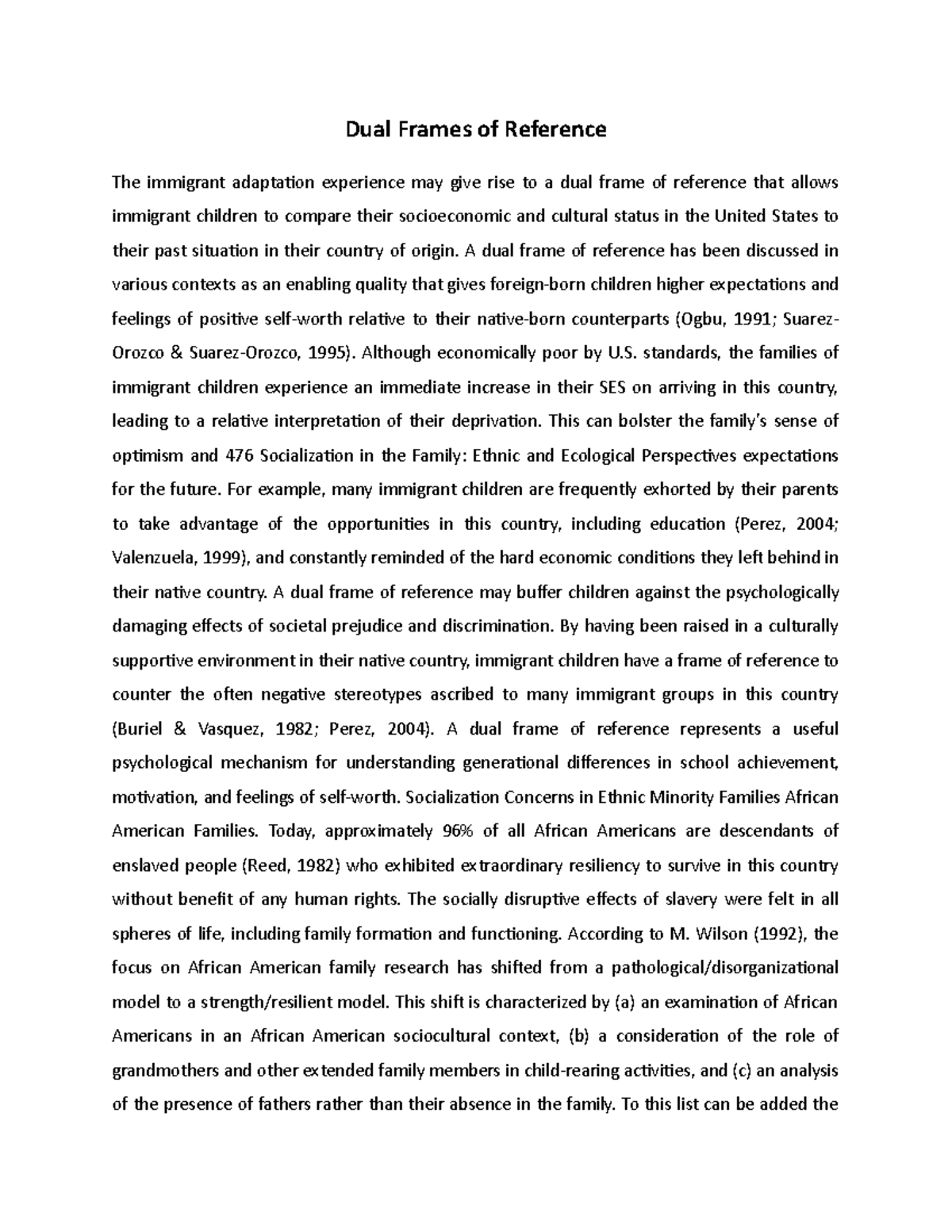 Dual Frames of Reference - A dual frame of reference has been discussed ...