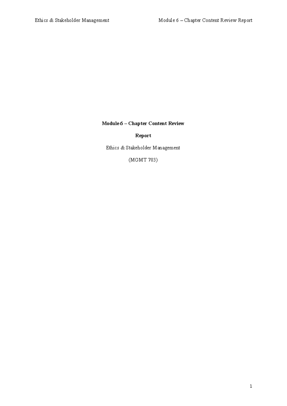 M6 Content Review Report - Module 6 – Chapter Content Review Report ...