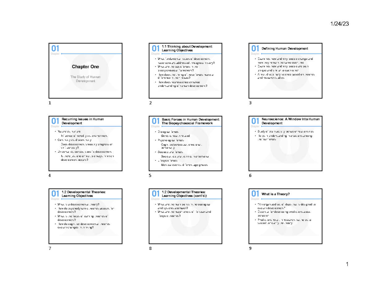 PSY 357, Chapter 1 PP - CH1 powerpoint notes - Chapter One The Study of ...