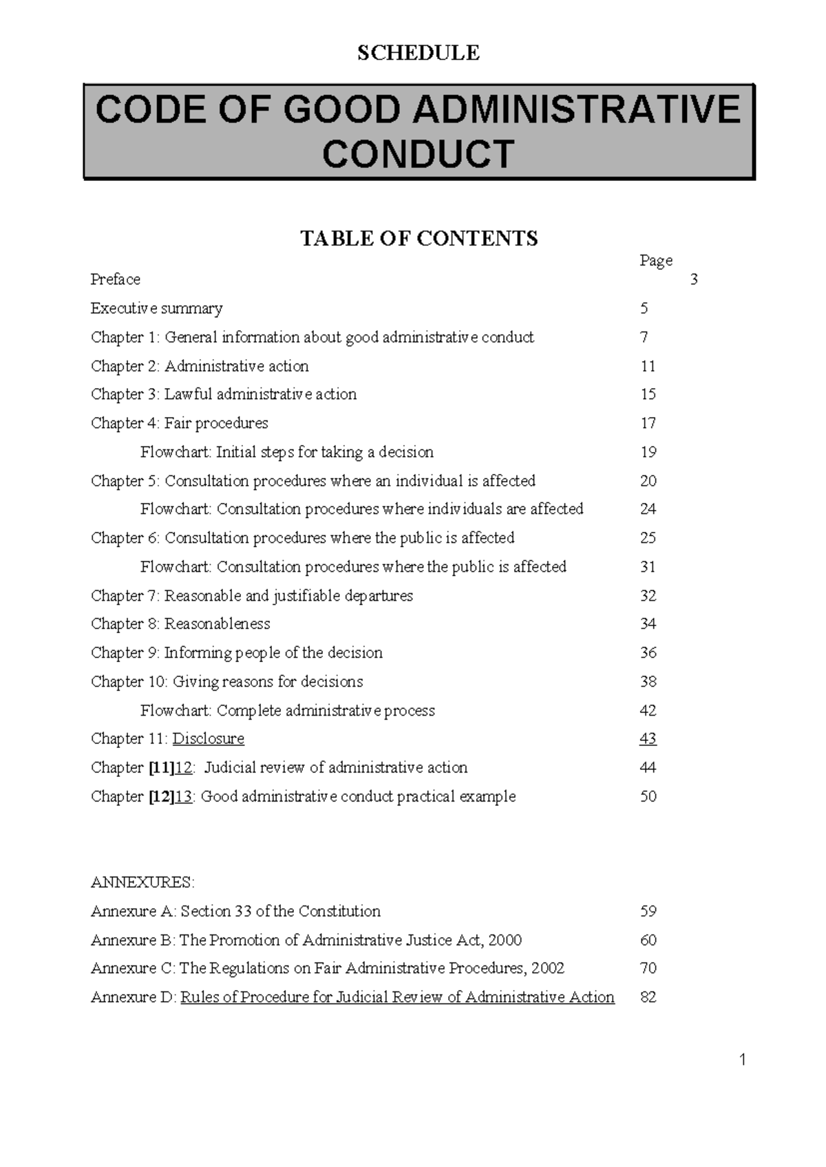 110913 code - QUESTIONS AND ANSWERS - SCHEDULE CODE OF GOOD ...