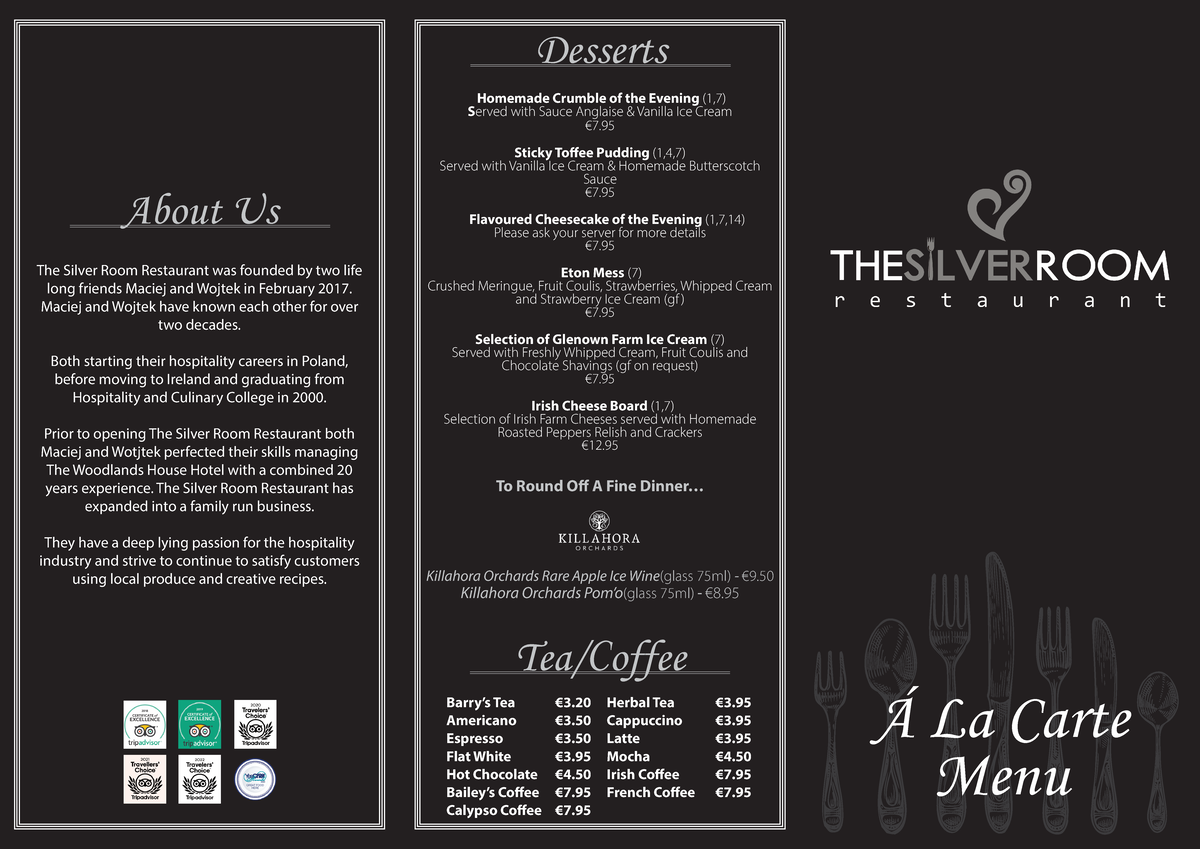 A La Carte Menu 2024 Jan - Uduhxhfzvbsyx - Á La CarteÁ La Carte ...