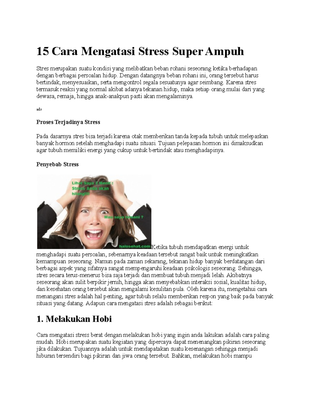 Materi lapas-atasi stress - 15 Cara Mengatasi Stress Super Ampuh Stres ...