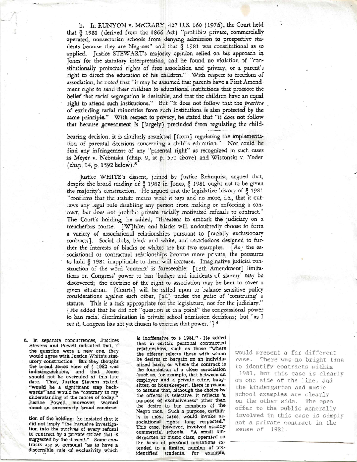 Runyon and 42 usc 1981 - BLAW 305 - Studocu