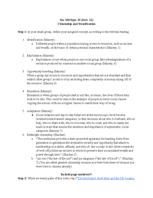 Study-Unit2(History) - STUDY GUIDE: Soc 100 Unit 2: History of ...