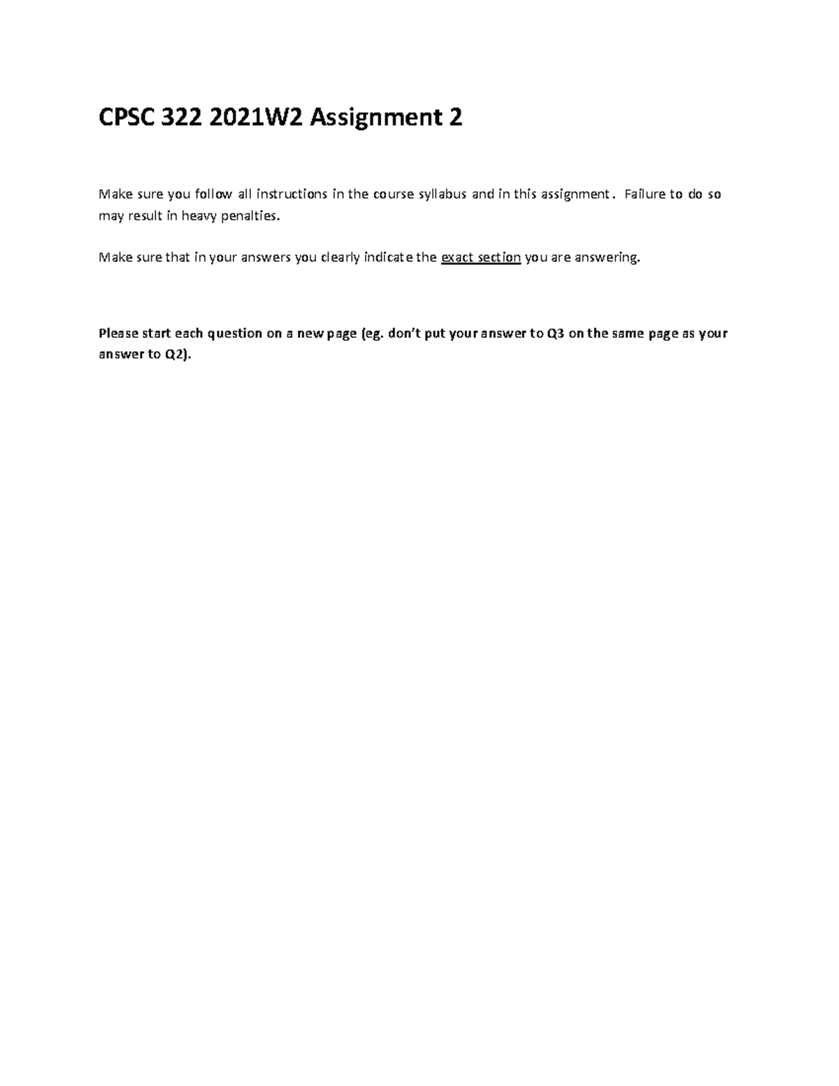 CPSC322 2021W2 Assignment 2 - CPSC 322 2021W2 Assignment 2 Make sure you follow all instructions ...
