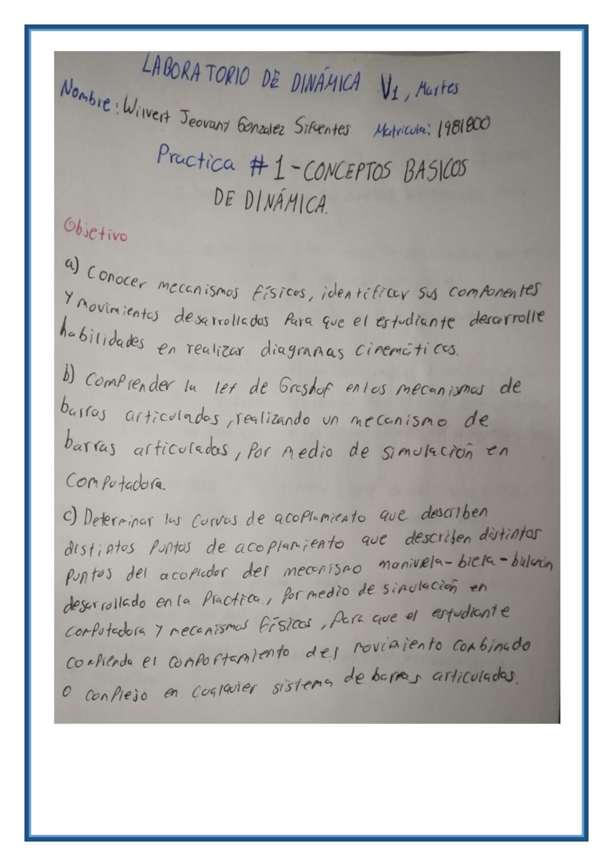 Reporte #1 -1981800 - es una practica de la ingeniera - MARCO TEÓRICO LEY DE GRASHOF La ley de ...
