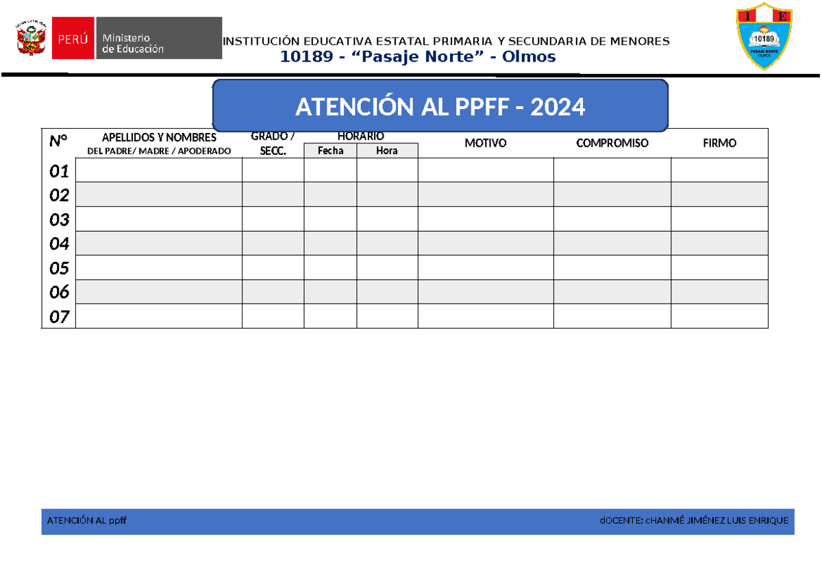 Atención al PPFF - Educación Inicial - INSTITUCIÓN EDUCATIVA ESTATAL ...