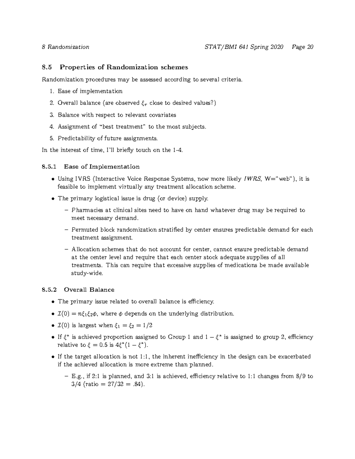 Randomization Part 2 - spring 21 - 8 Properties of Randomization ...