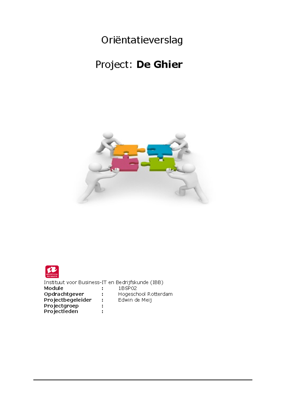 Orientatieverslag IBK1BSP02-deeltijd groep 02 - Oriëntatieverslag ...