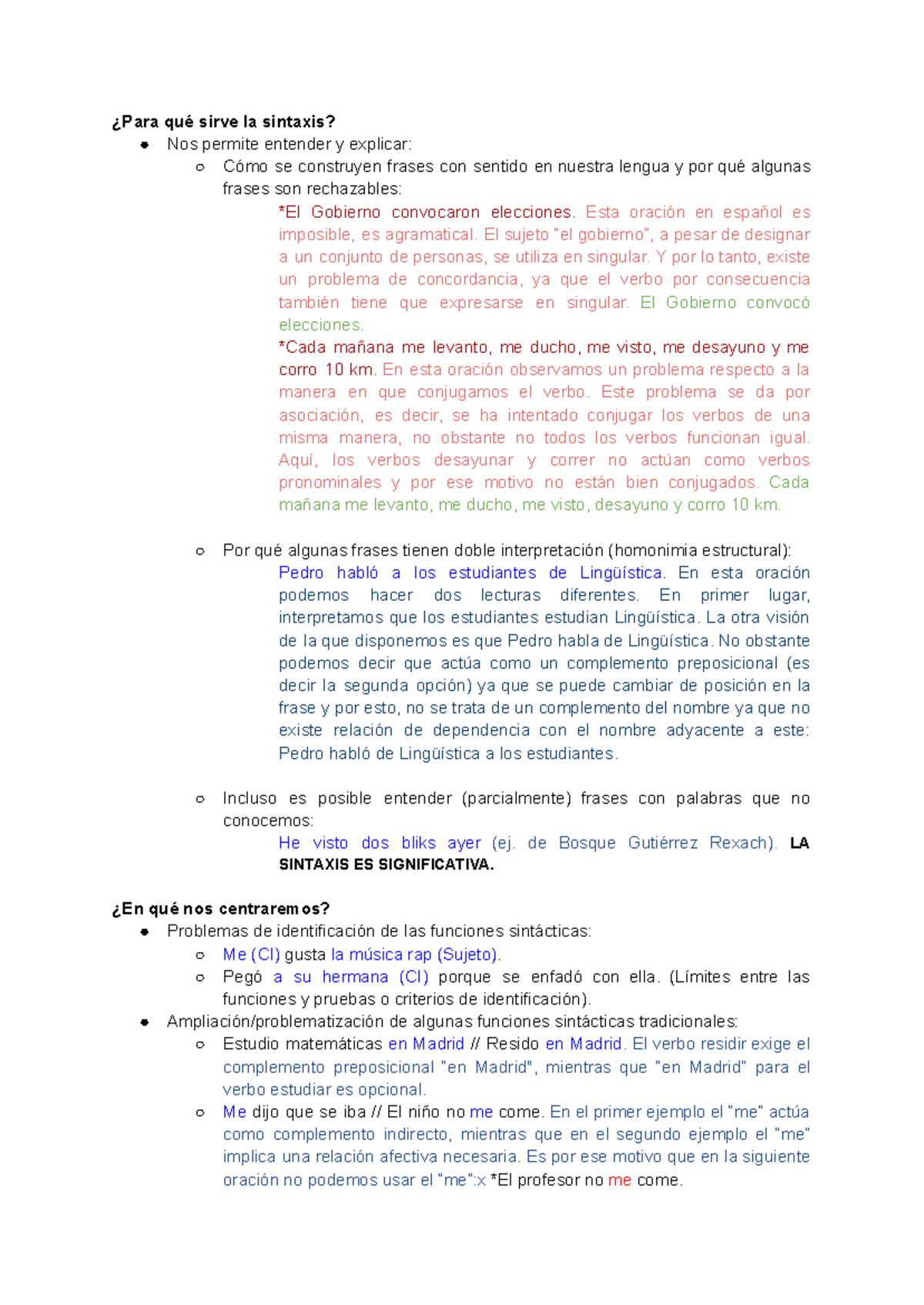 Gramática descriptiva - ¿Para qué sirve la sintaxis? Nos permite ...