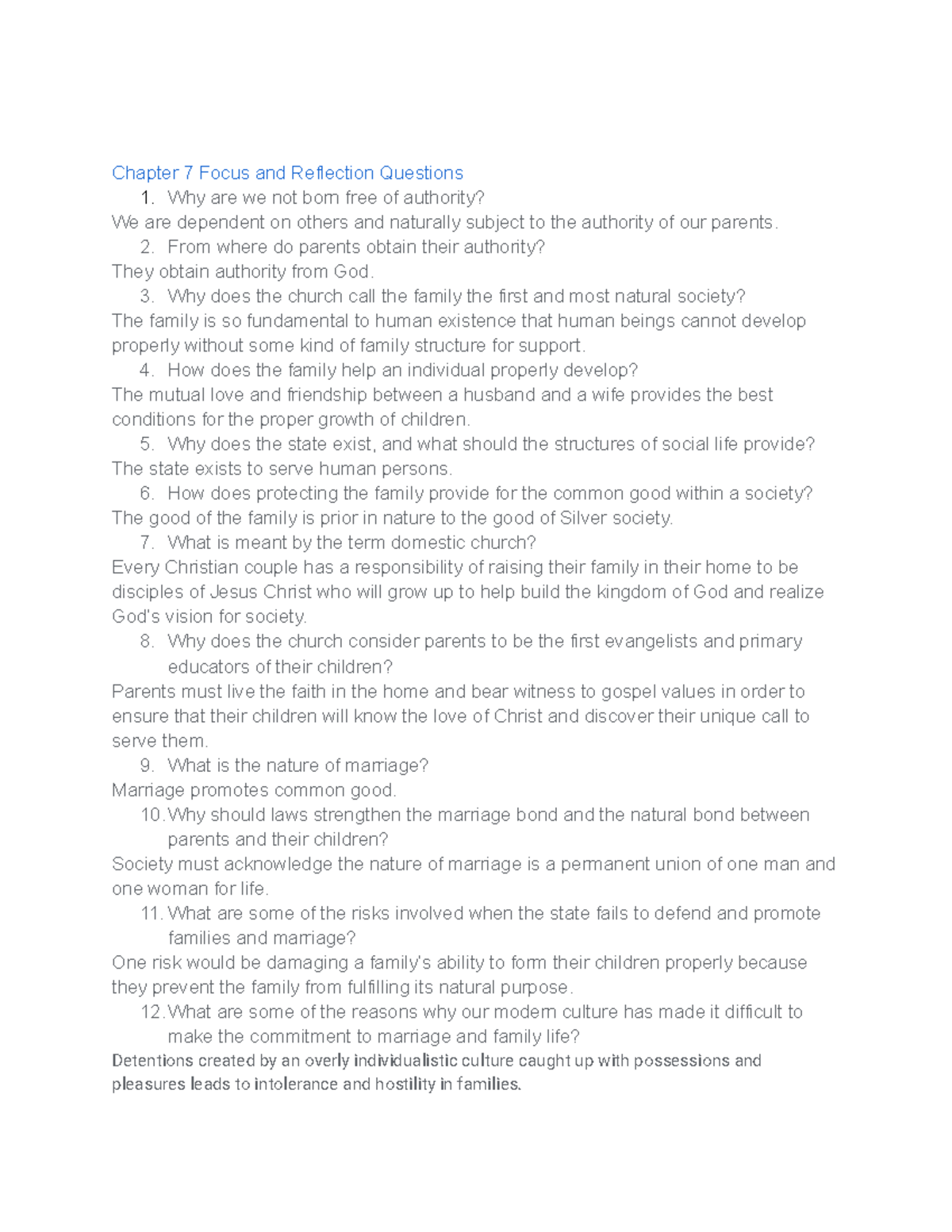 Chapter 7 Focus and Reflection Questions - Chapter 7 Focus and ...