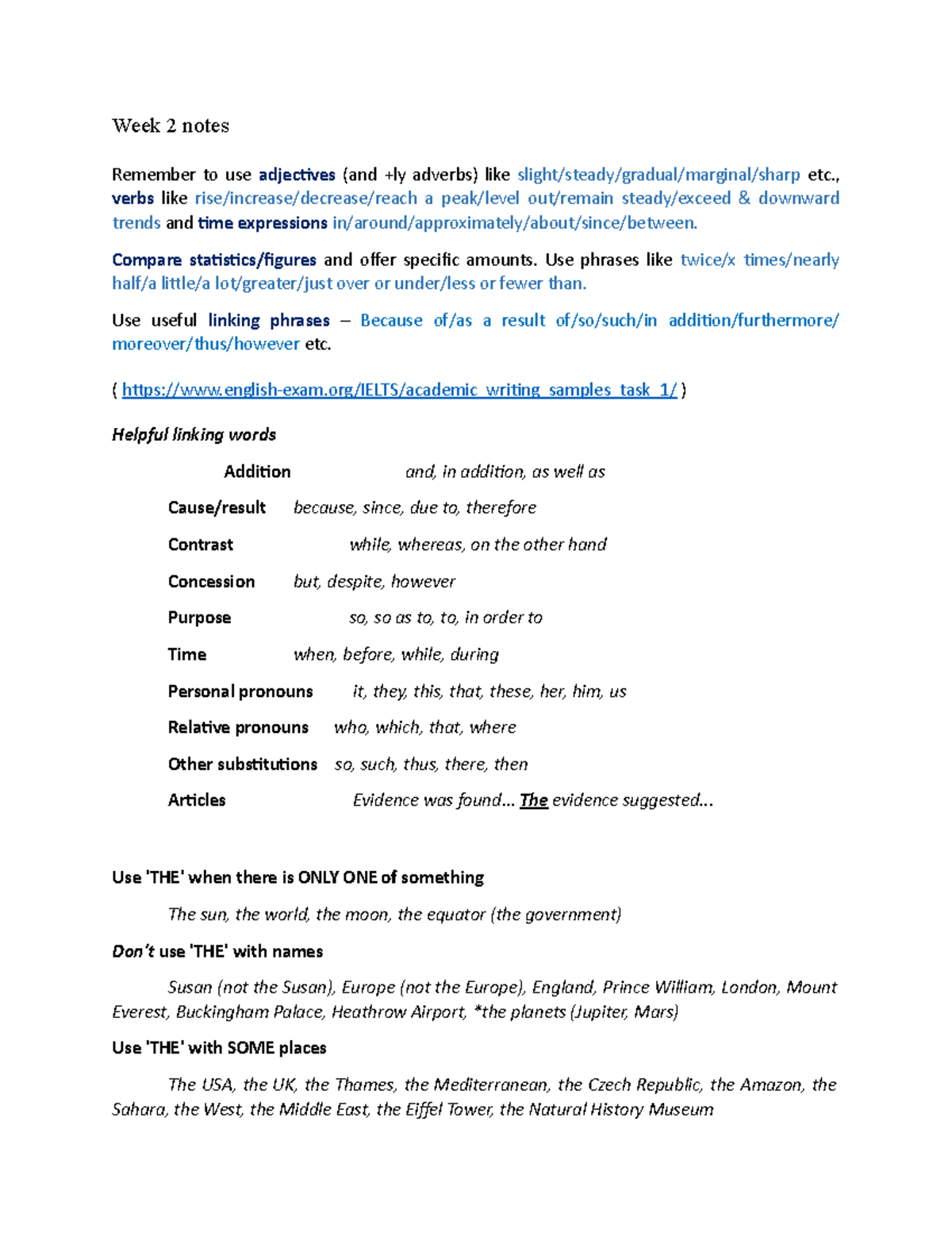 English 3 notes - Week 2 notes Remember to use adjectives (and +ly ...