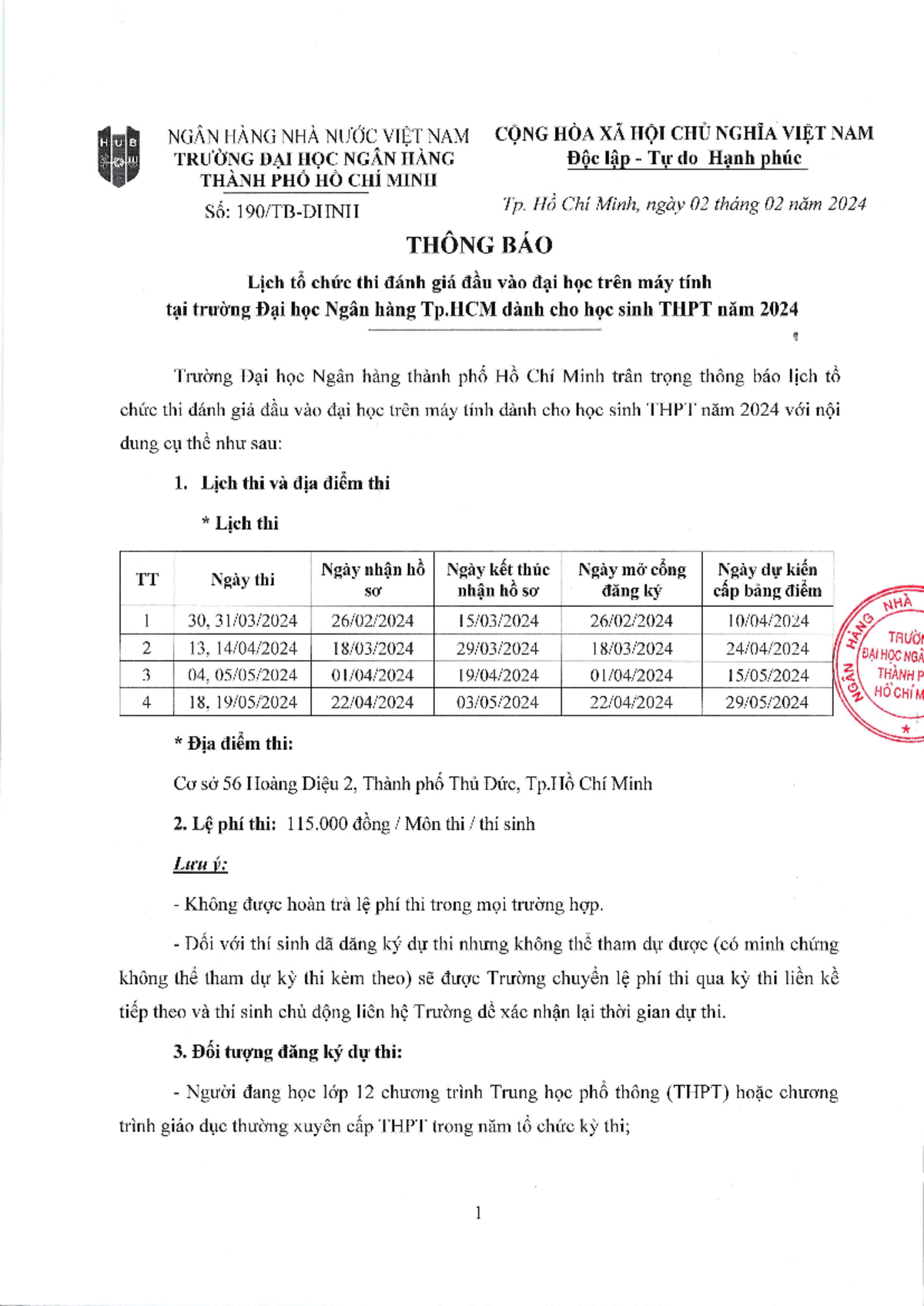 20240205145628-1010tb-190 -lich-to-chuc-thi-dgdv-dh-1 - Kinh tế học vi ...