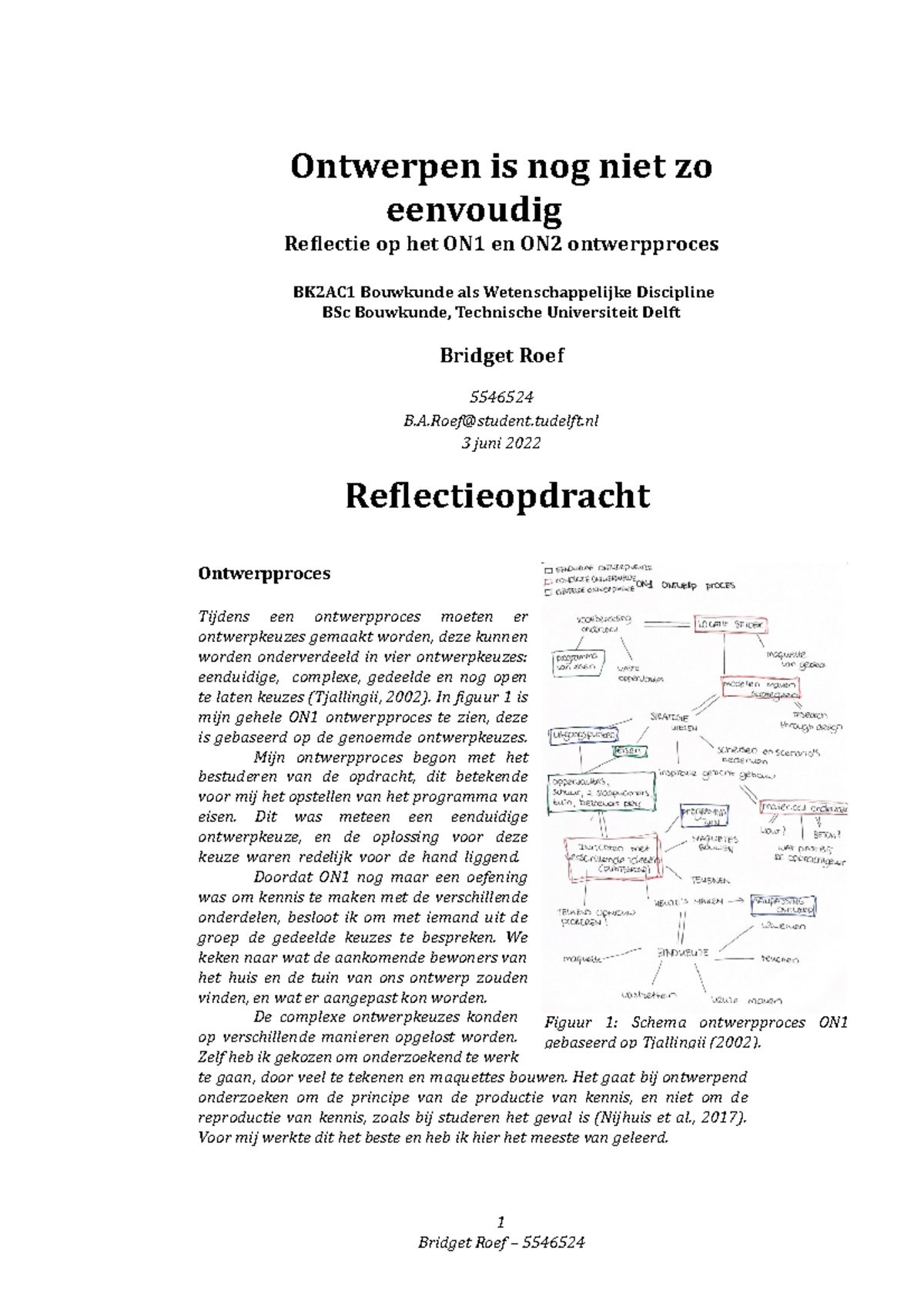 Reflectiepdracht Bridget Roef 5546524 - Ontwerpen is nog niet zo ...
