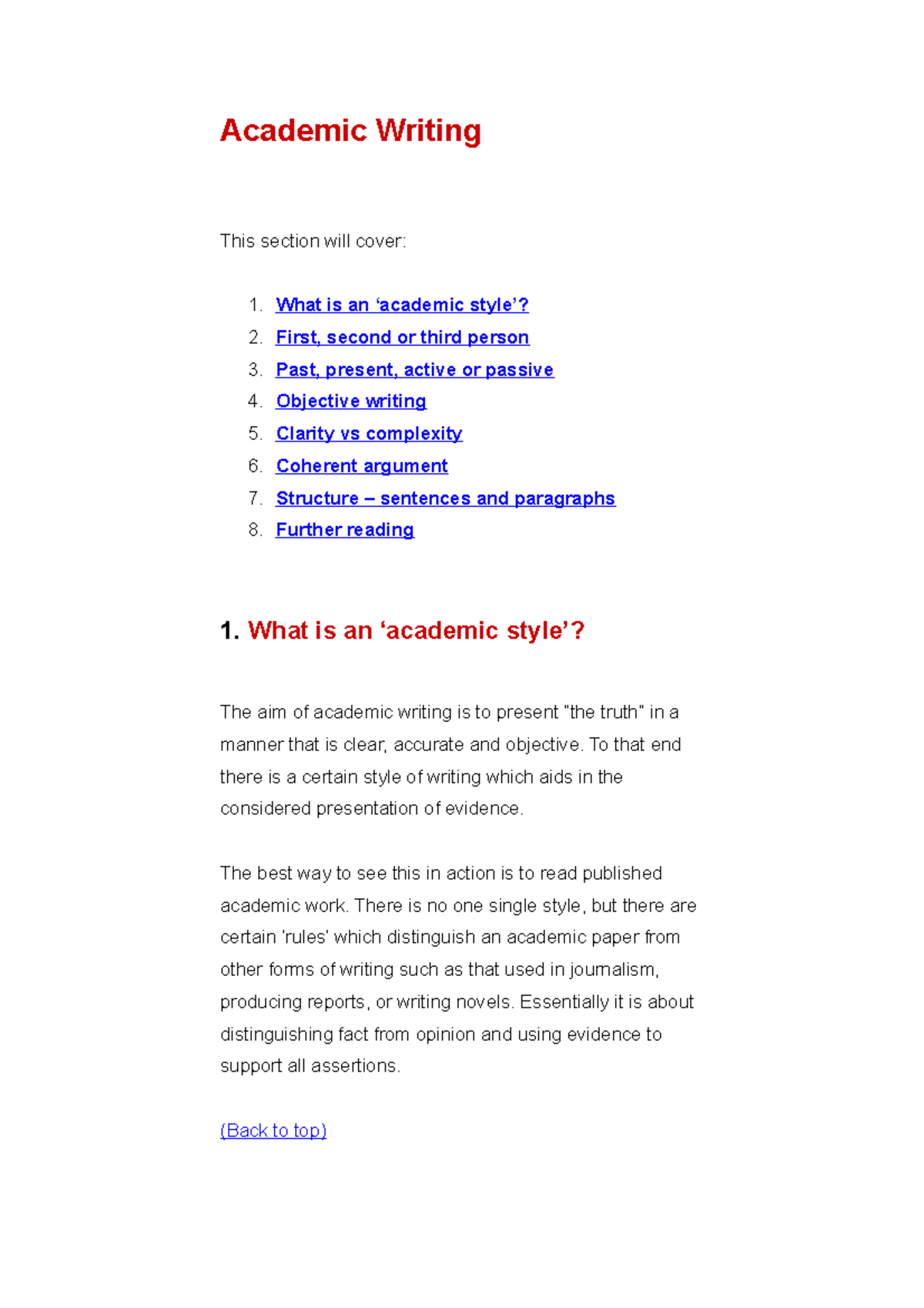 1.Academic Writing 2021 JJ - Academic Writing This section will cover ...