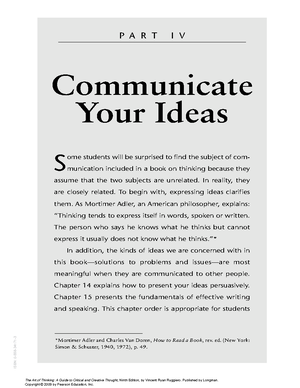 HUM 115 Critical Thinking Midterm Essay - Caya Norfleet Michael Brock ...