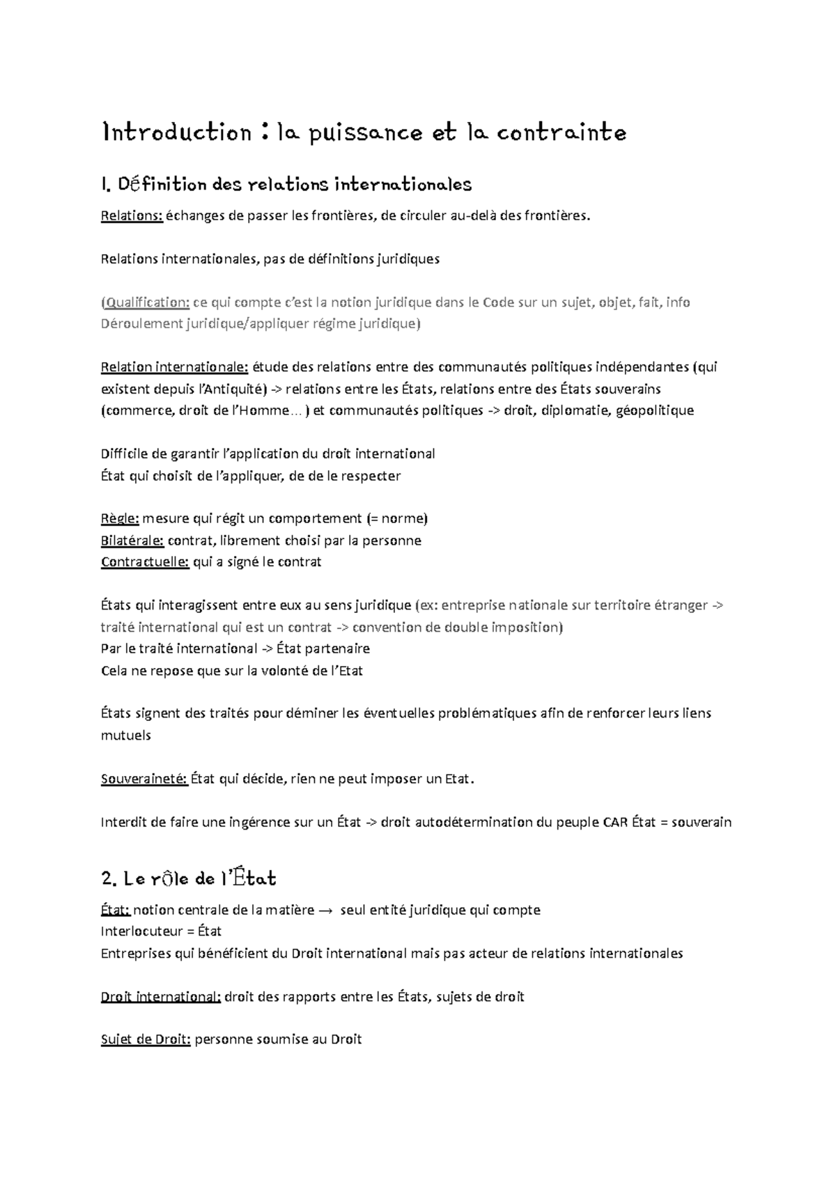 Relations Internationales - Introduction : la puissance et la ...