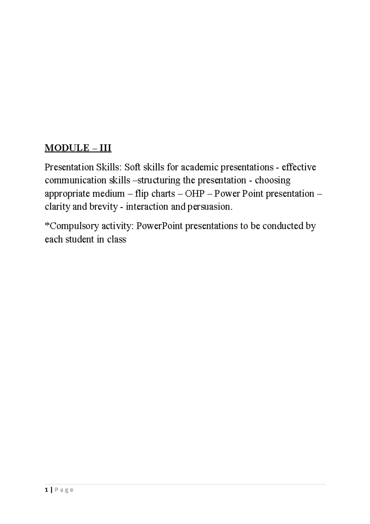 Module 3 sem 2 - Notes - ####### MODULE – III ####### Presentation ...