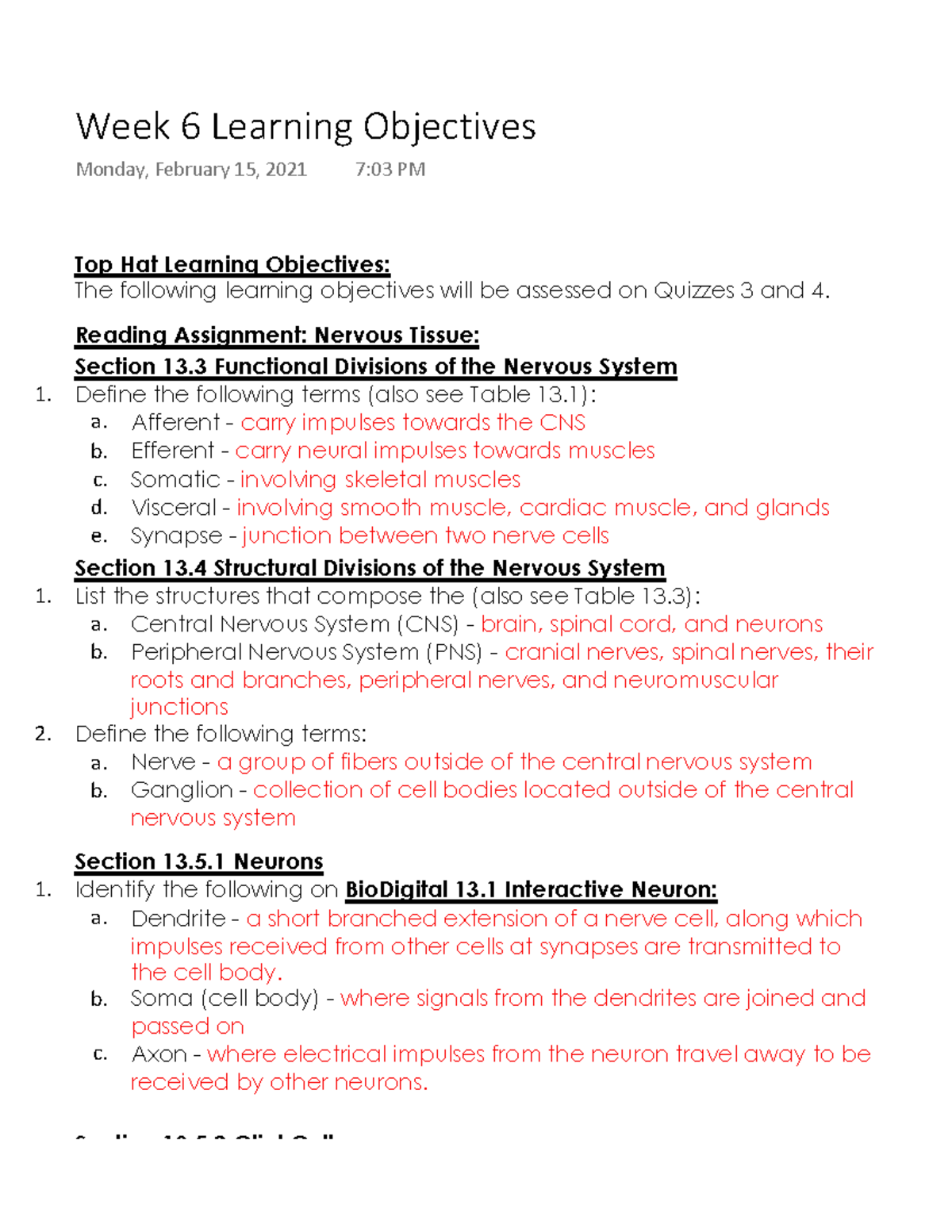 Week 6 Learning Objectives - Top Hat Learning Objectives: The following learning objectives will ...