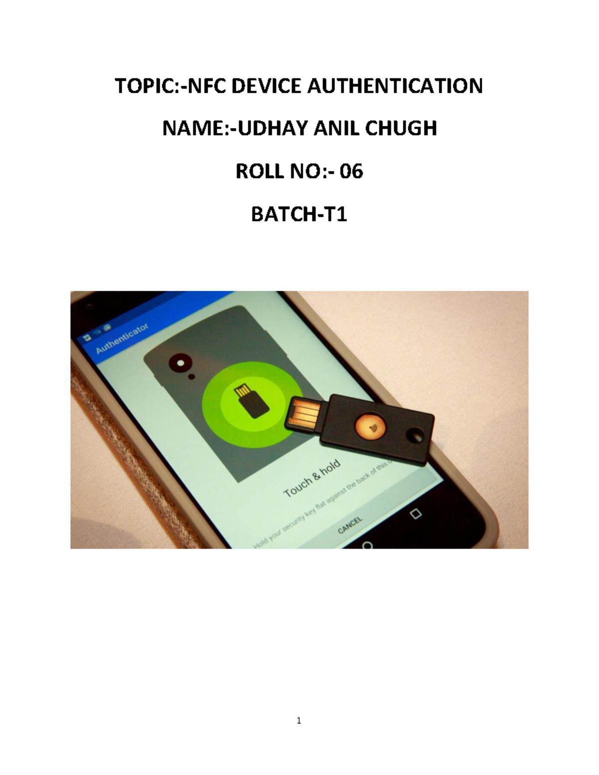 NFC Device Authentication - TOPIC:-NFC DEVICE AUTHENTICATION NAME ...