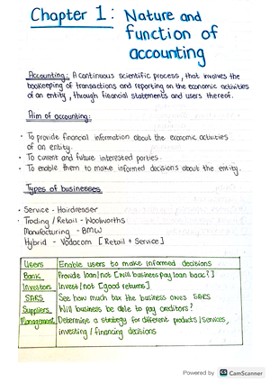 Bookkeeping Concepts Notes - INF 183 Learning Outcomes: In this lesson ...
