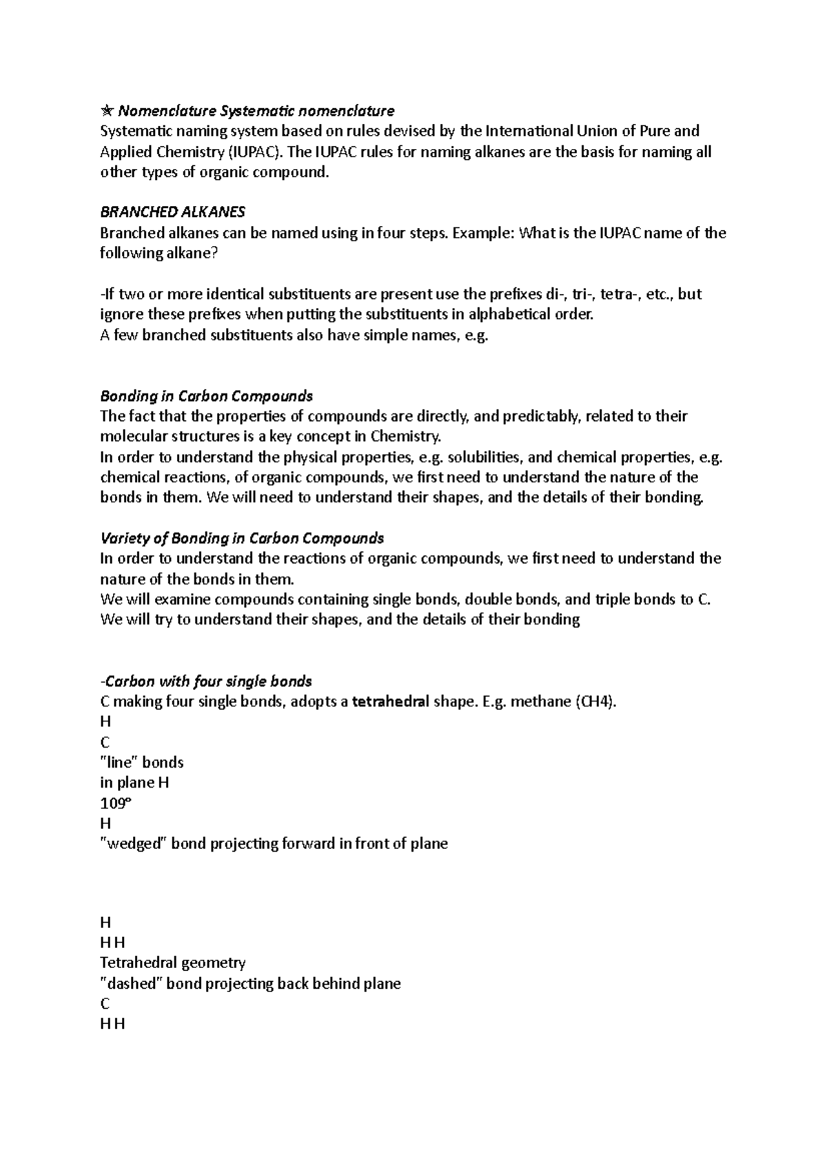 Nomenclature Systematic nomenclature Systematic naming system based on ...