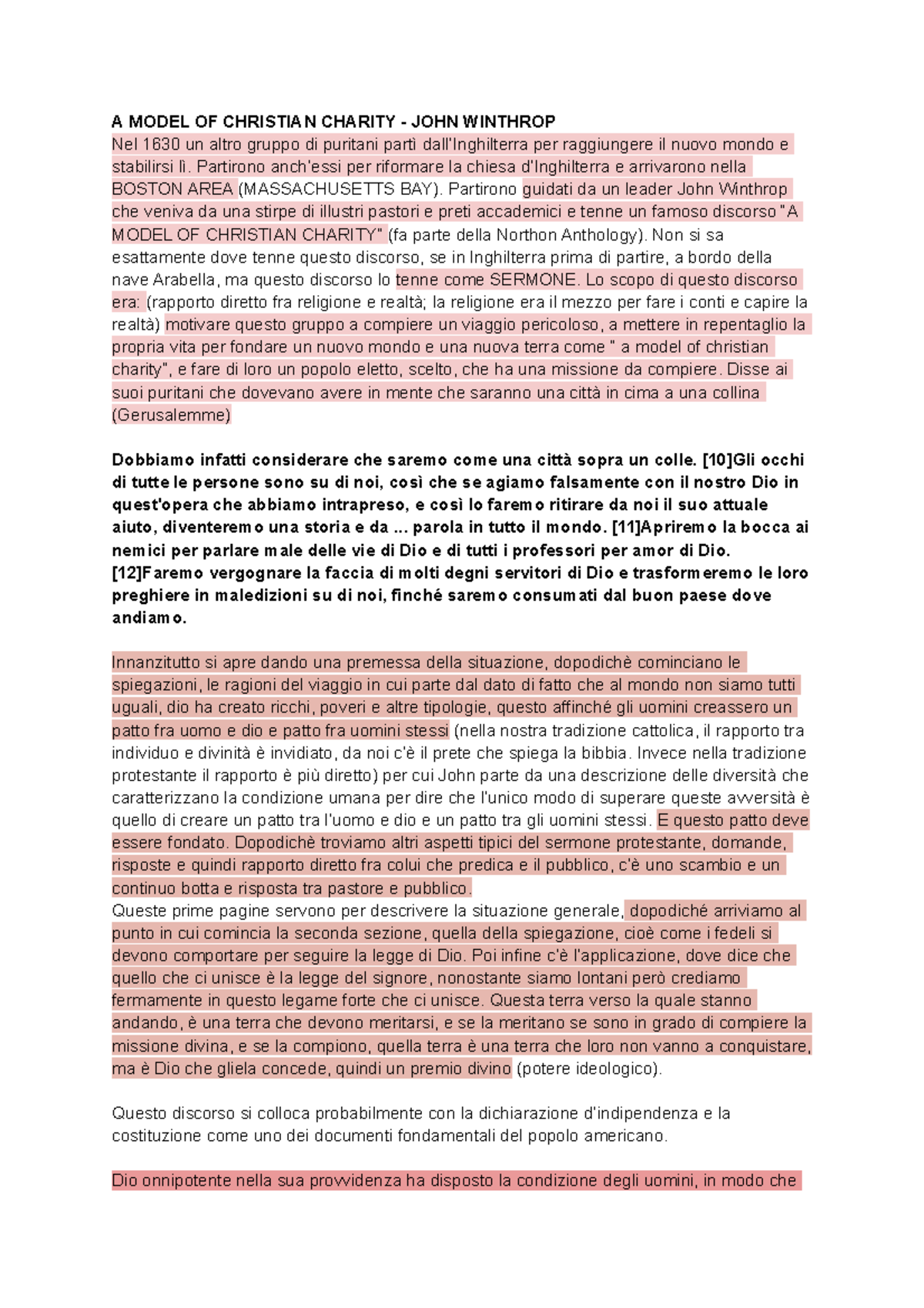 A Model OF Christian Charity - JOHN Winthrop - A MODEL OF CHRISTIAN ...