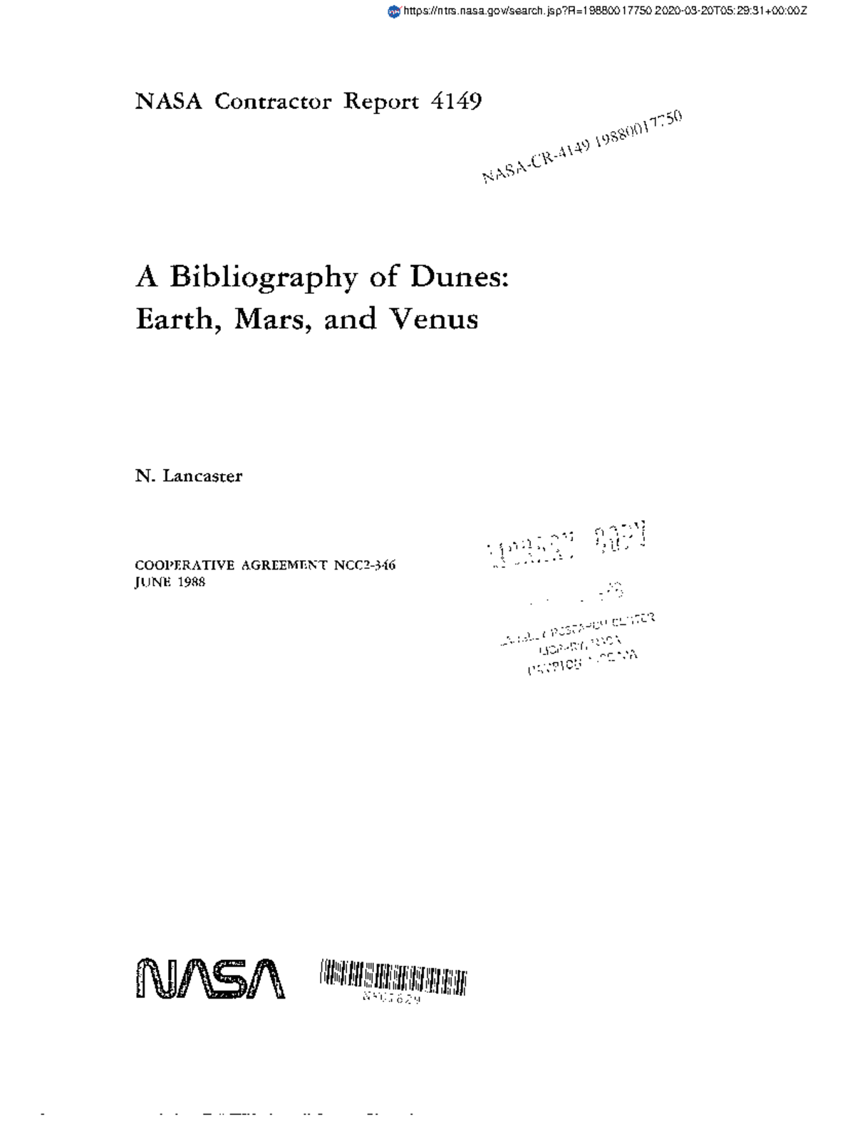 42831778 - Cours de notes - NASA Contractor Report 4149 A Bibliography ...