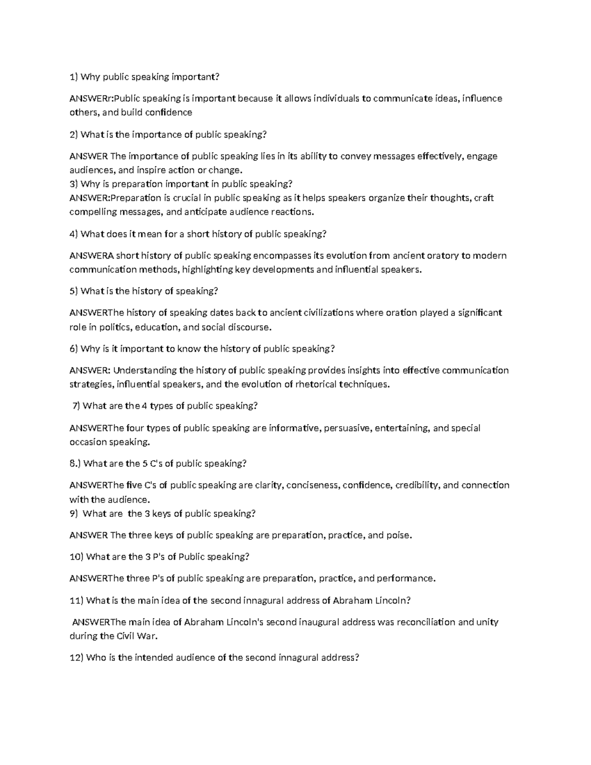 Blank-Template - Why public speaking important? ANSWERr:Public speaking ...