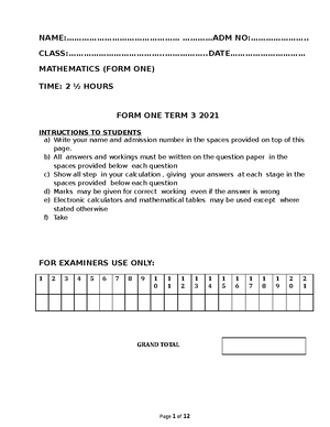 Mathematics Grade 1 TERM 2 - MATHEMATICS ACTIVITIES SCHEME GRADE 1 TERM ...