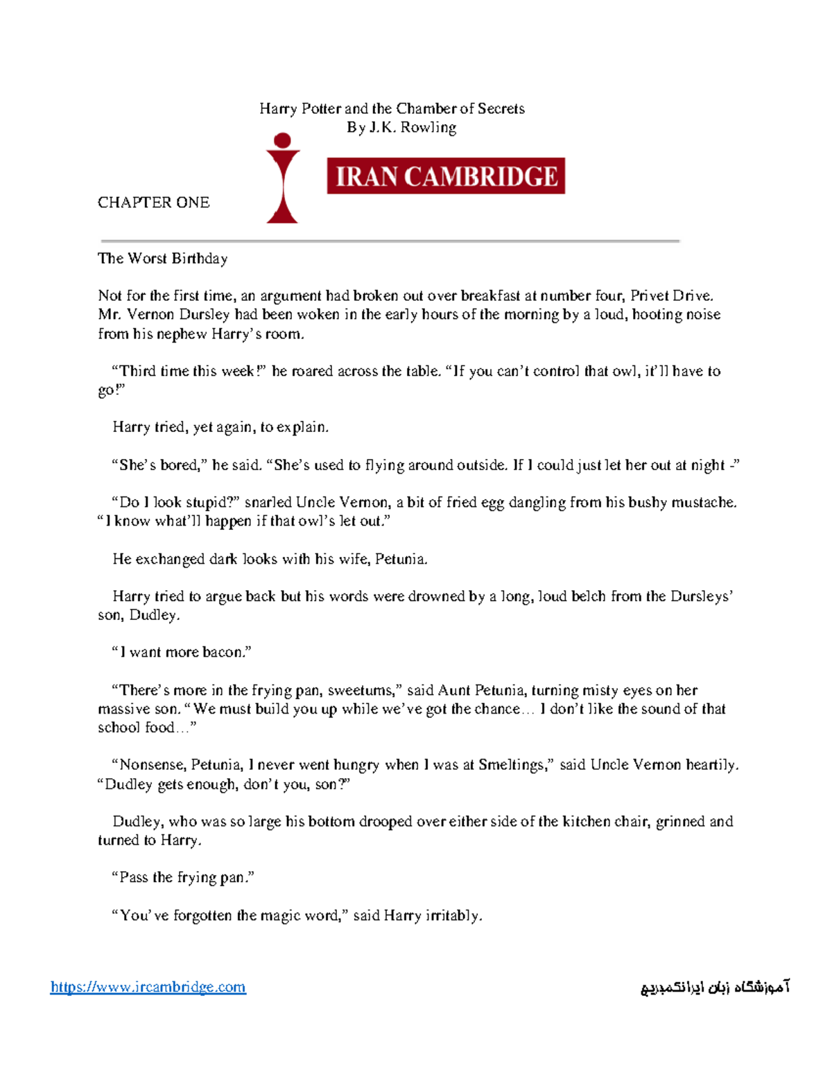 Book2 Harry Potter and the Chamber of Secrets - Harry Potter and the ...