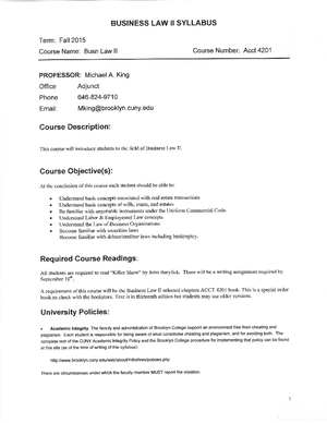 Business law 2 (final) - This document contains the chapter summaries ...