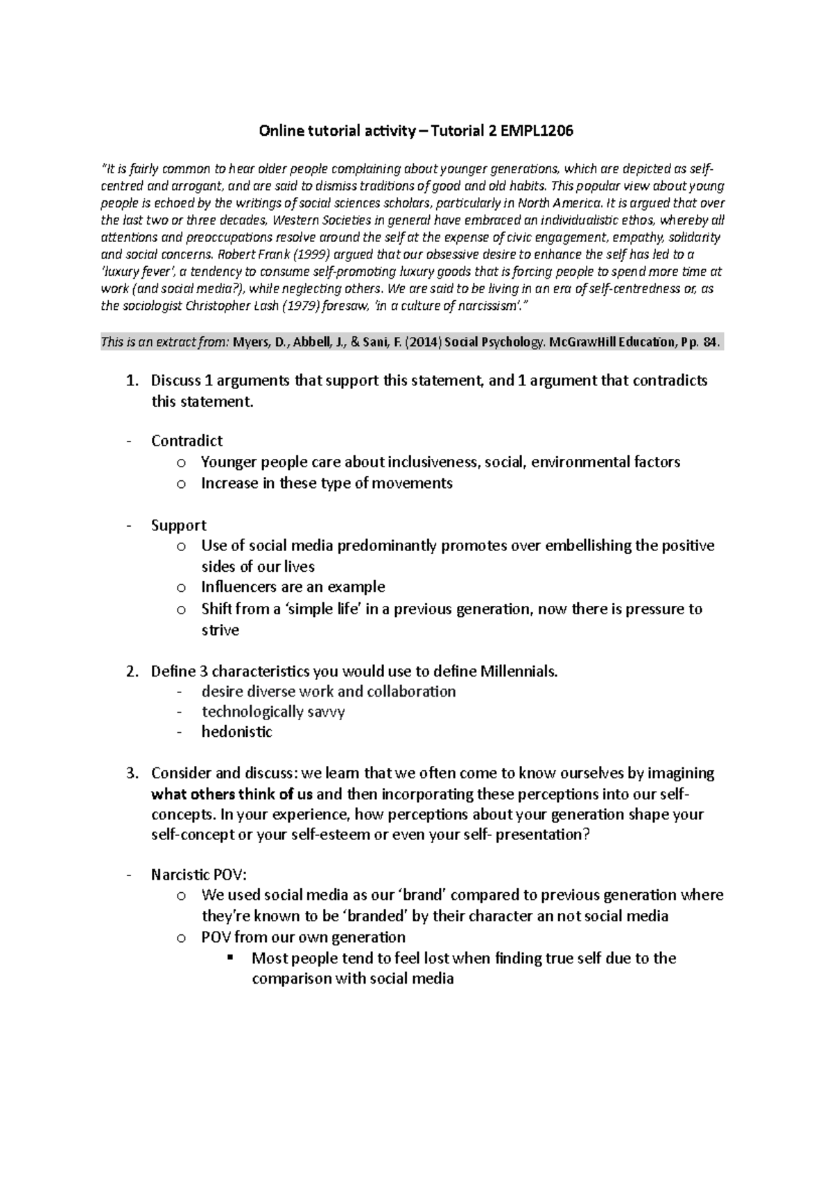 Week 2 Tutorial Lecture Slides Online Tutorial Activity Tutorial 2 Empl “it Is Fairly
