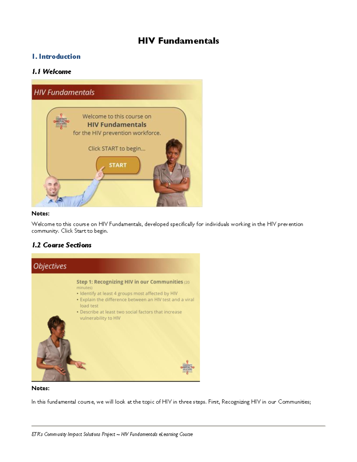 HIV Fundamentals Full Course Document 508 Compliant - HIV Fundamentals ...