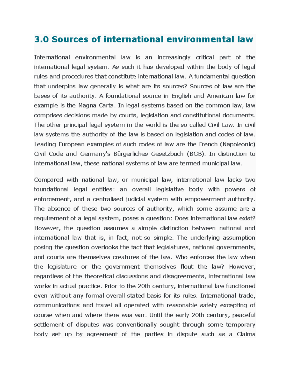 Sources OF LAW - Article - 3 Sources of international environmental law ...