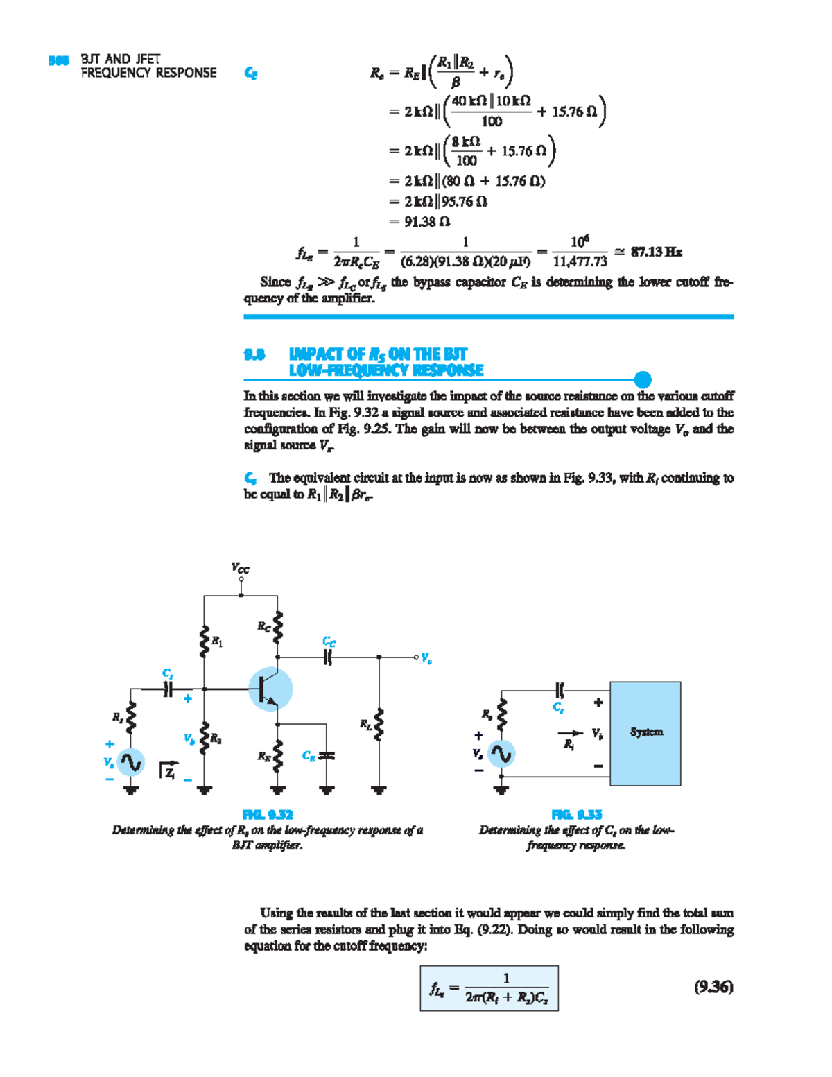 Impact OF R S ON THE BJT LOW- Frequency Response - Electronic Circuit ...