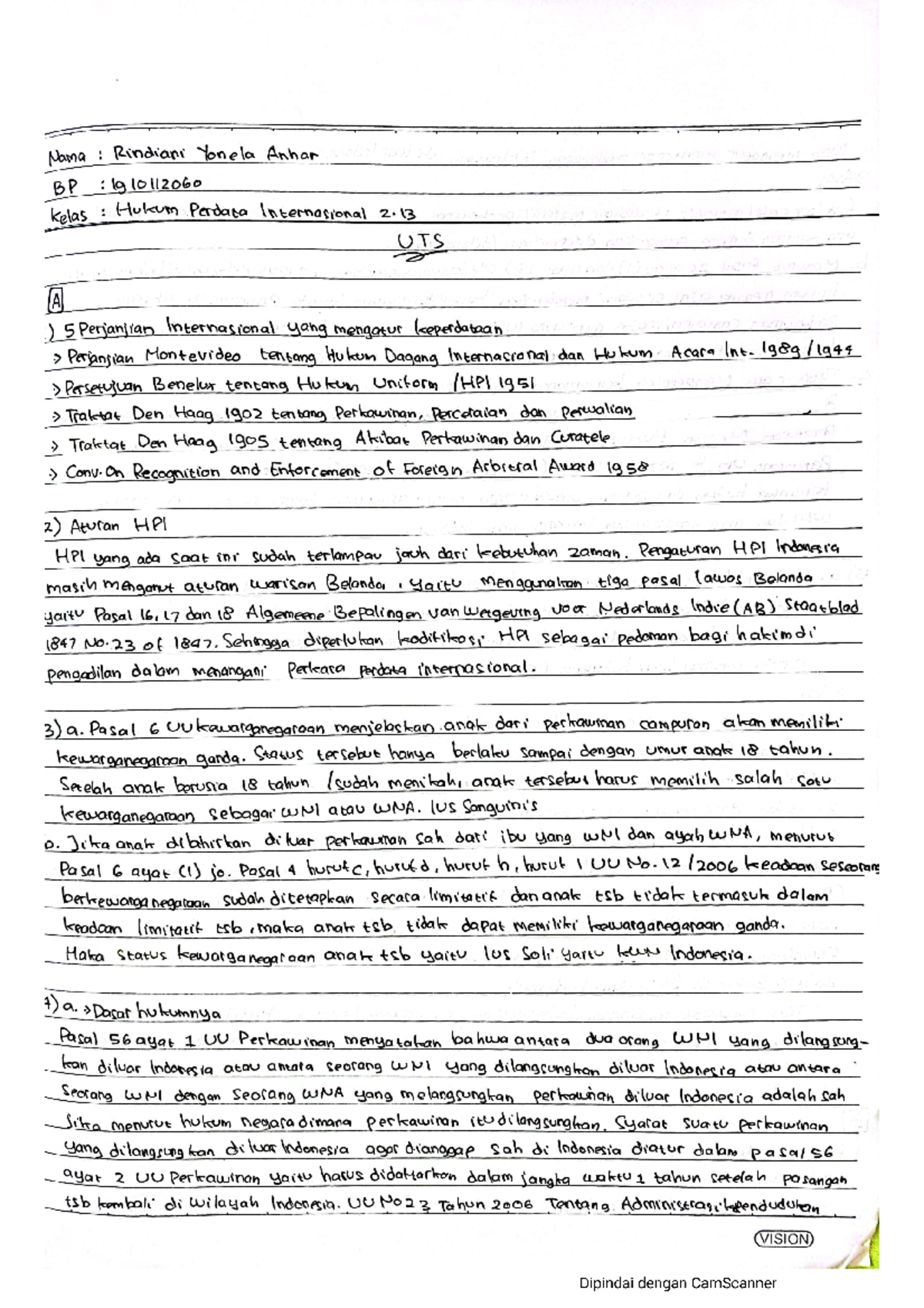 UTS Hukum Perdata Internasional - Studocu