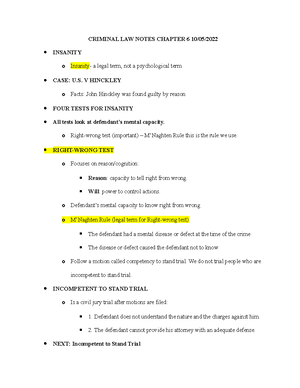 Criminal Law text book notes chapter 2 - Chapter 2 criminal law notes ...