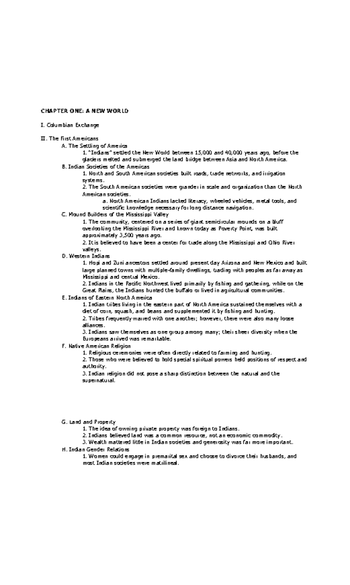 A new world - Lecture notes Chapter 1 - CHAPTER ONE: A NEW WORLD I ...