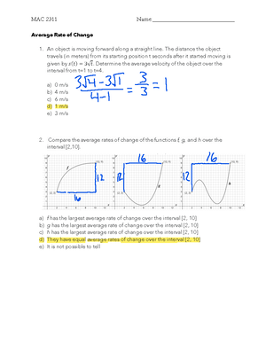 Success Assignment 6 - Implicit Differentiation - MAC 2311 - Studocu
