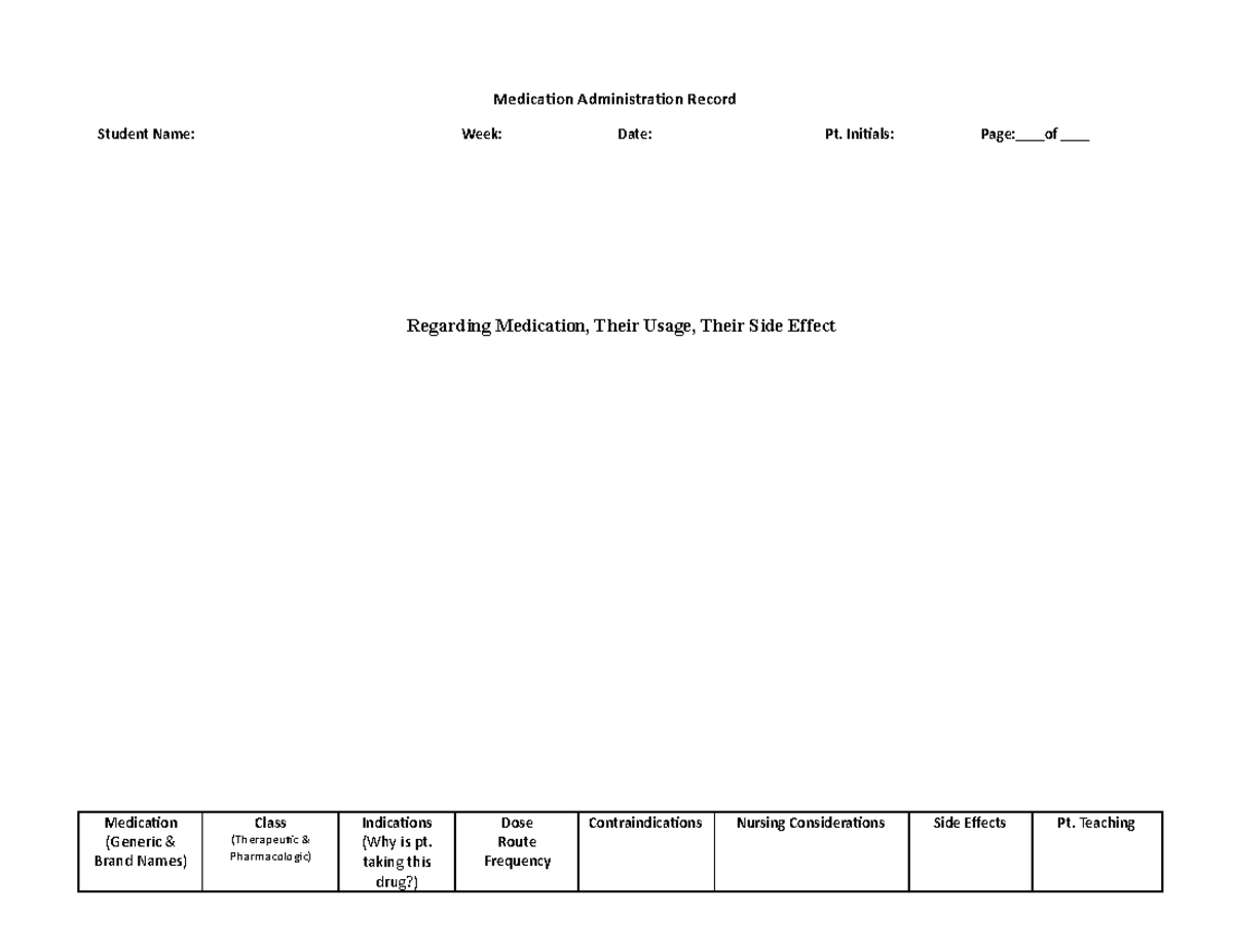 MAR Form word - • Assist the patient in using the inhaler device ...