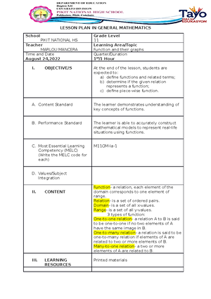DLP-Functions 1st week - Department of Education REGION XII ...